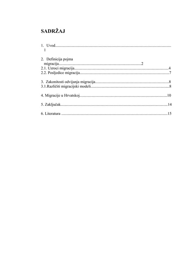 Migracije stanovnistva hr | PDF