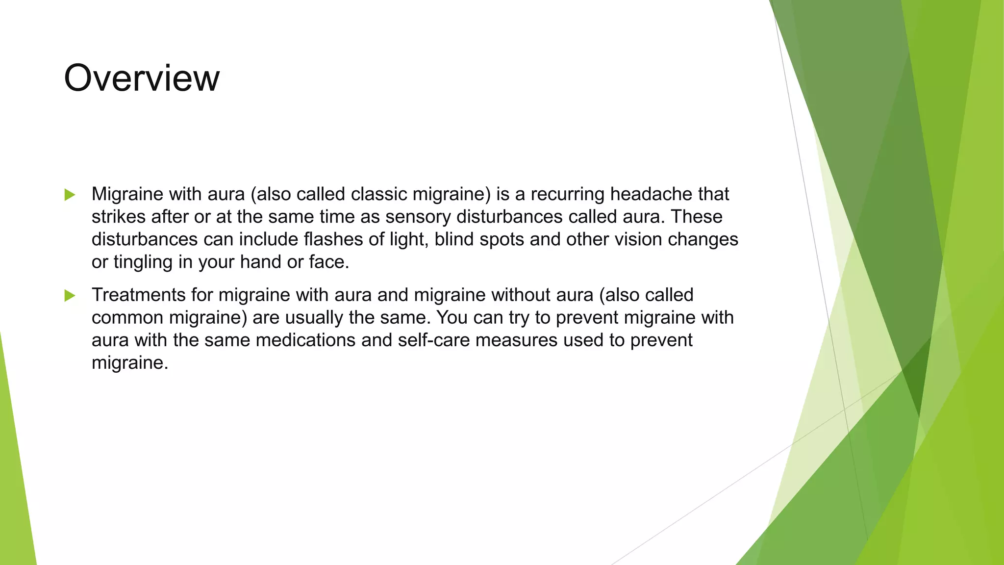 Migraine with Aura | PPTX