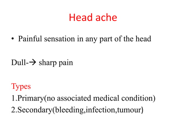 Head ache & Migraine | PPT