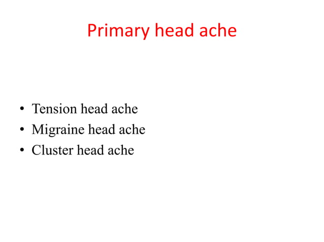 Head ache & Migraine | PPT