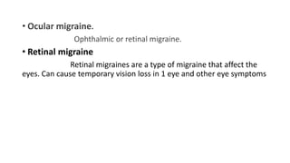 Clinical Approach to Migraine ward case.pptx