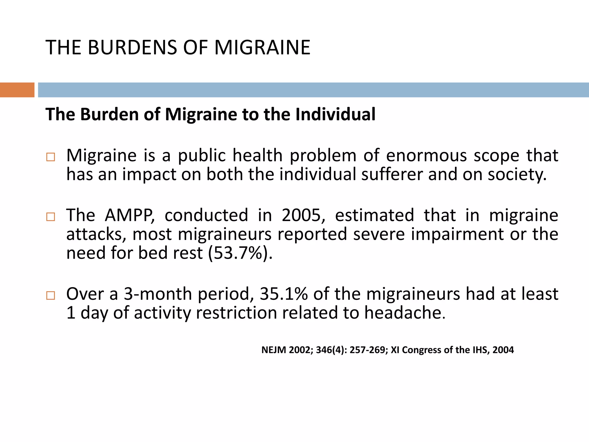 Migraine etiopathogenesis and management | PPTX