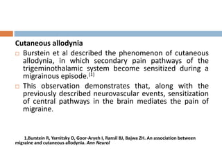 Migraine etiopathogenesis and management | PPTX