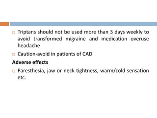 Migraine etiopathogenesis and management | PPTX