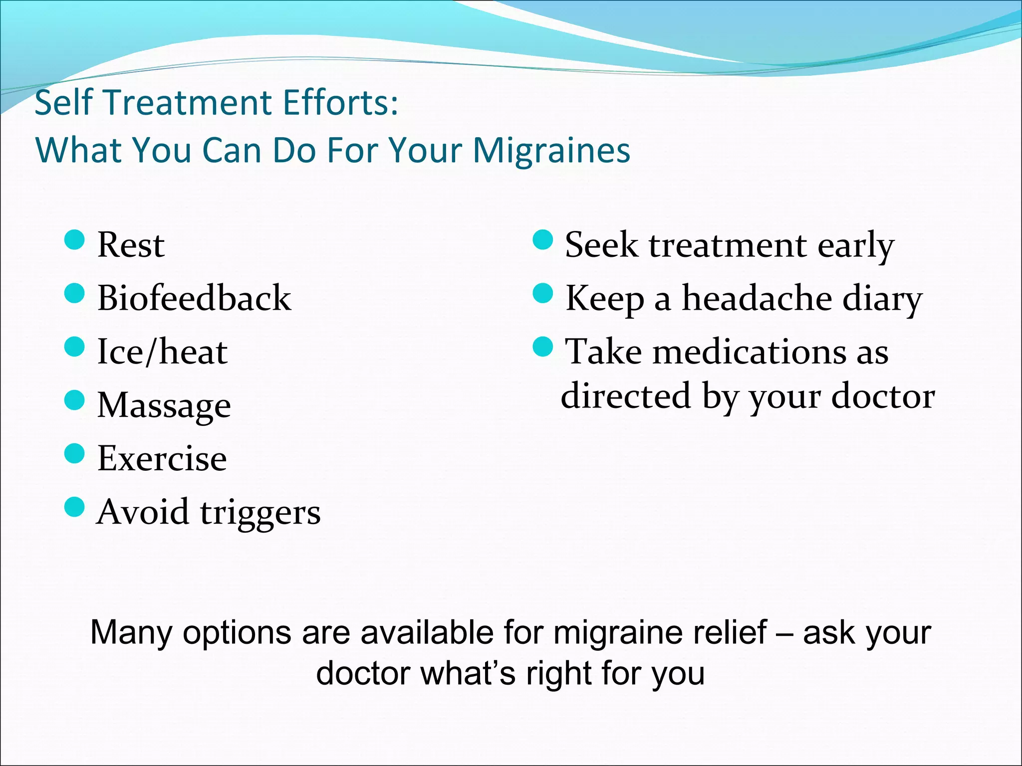 Migraine its presentation and management | PPT