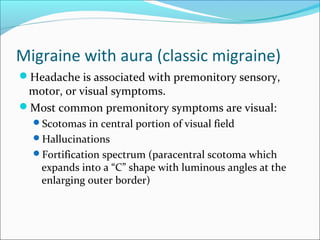 Migraine its presentation and management | PPT