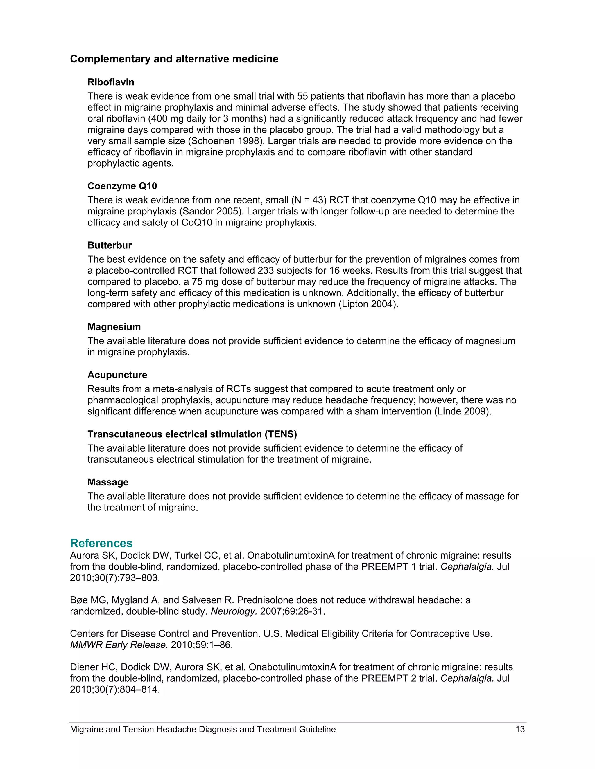 Migraine and headache diag guideline group health | PDF