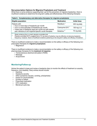 Migraine and headache diag guideline group health | PDF