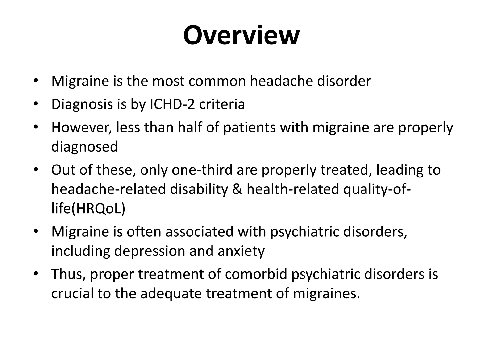 Migraine assessment screening instruments & scales | PPTX