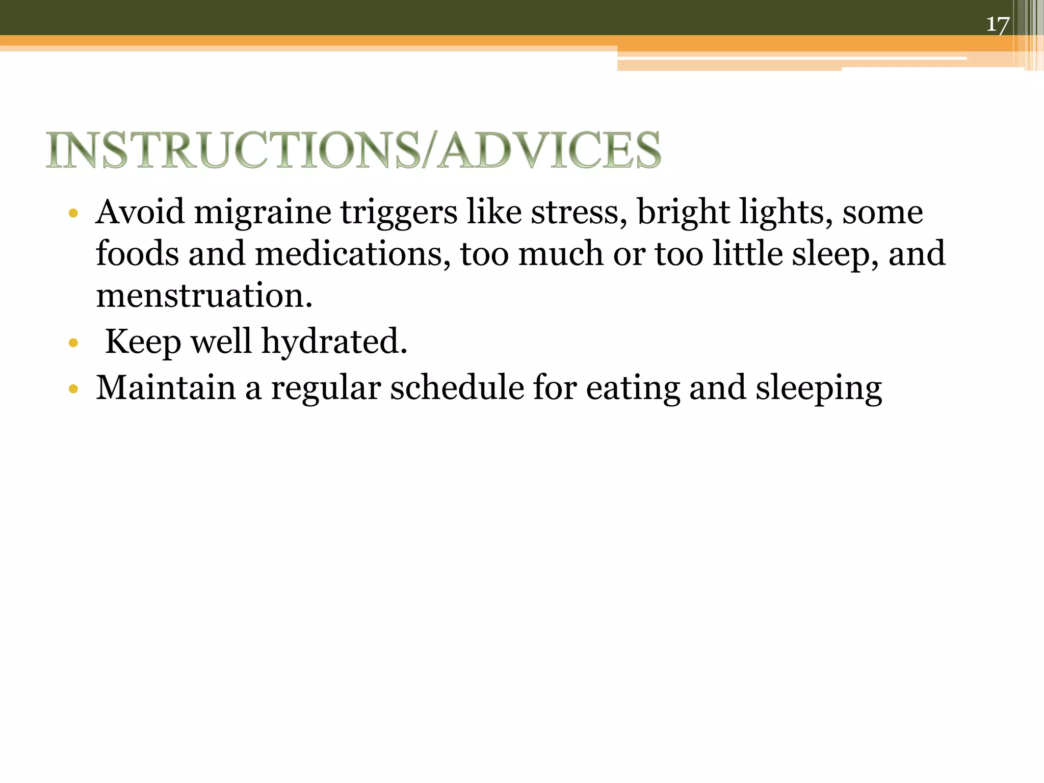 Migraine case Presentation SOAP format for PharmD students | PPTX