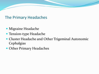 Migraine headache presentation resident | PPTX