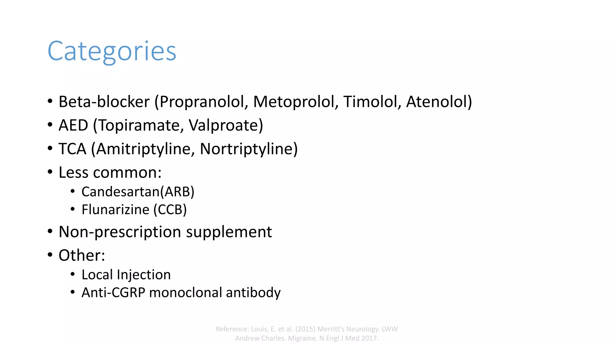 Migraine pathophysiology, diagnosis and treatments | PPTX