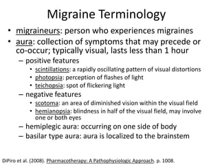 Pathophysiology: Migraine & Headache | PPTX