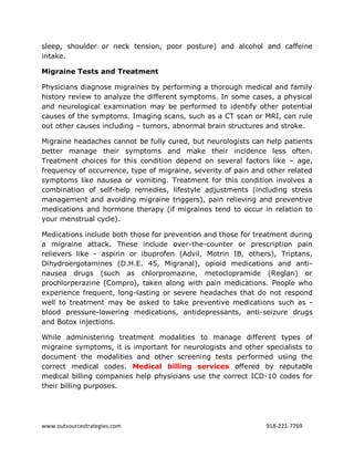 Migraines types, diagnosis, treatment and prevention | PDF
