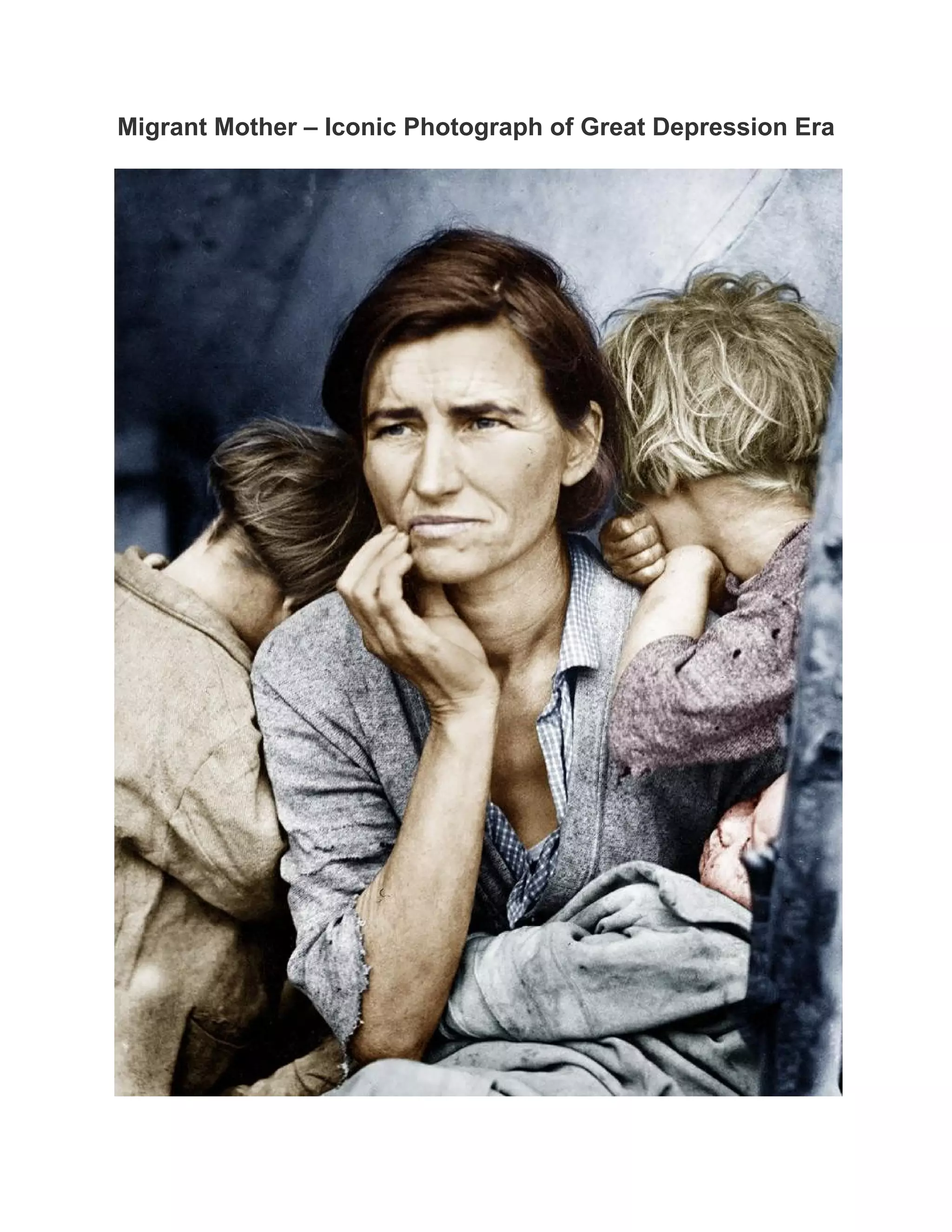 Migrant Mother – Iconic Photograph of Great Depression Era | PDF
