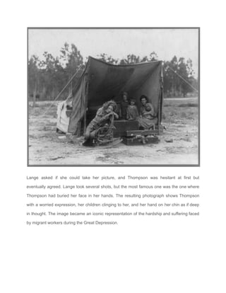 Migrant Mother – Iconic Photograph of Great Depression Era | PDF