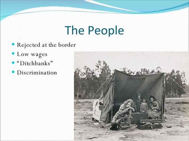 Migrant Workers In The 1930’S | PPT