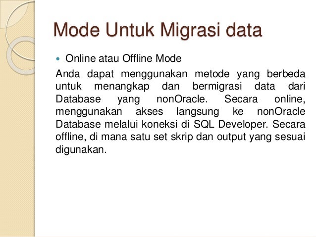Migrasi data dari my sql ke oracle