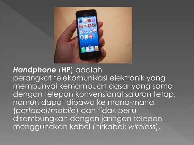 Migrasi telepon kabel ke handphone | PPTX