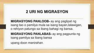 AP 10 KONTEMPORARYONG ISYU- Migrasyon | PPTX