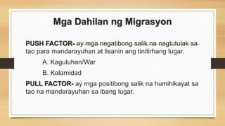 AP 10 KONTEMPORARYONG ISYU- Migrasyon | PPTX