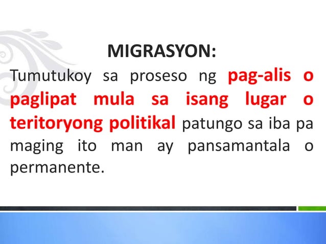 MIGRASYON | PPTX