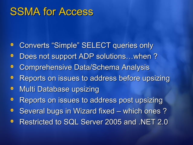 Migrate Microsoft Access to SQL Server | PPT