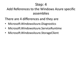 Migrated existing mvc or .net application to azure environment | PPTX