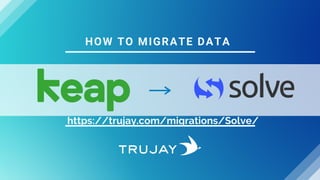 Migrate from Keap to Solve | PPT