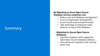 Migrate Open Source Databases to Azure.pptx | Cloud Computing | Internet