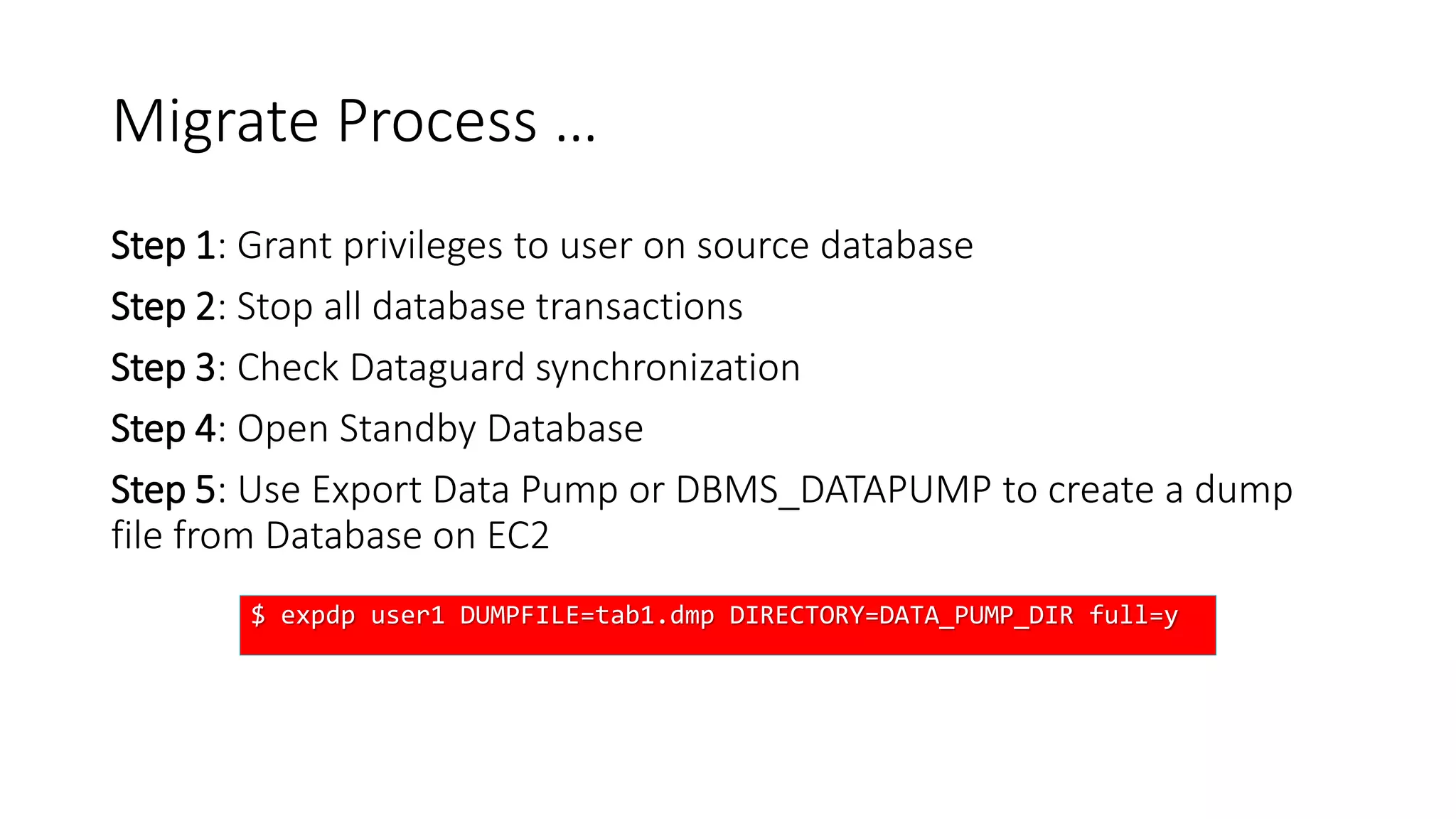 Migrate Oracle Database To Amazon Rds Ppt 