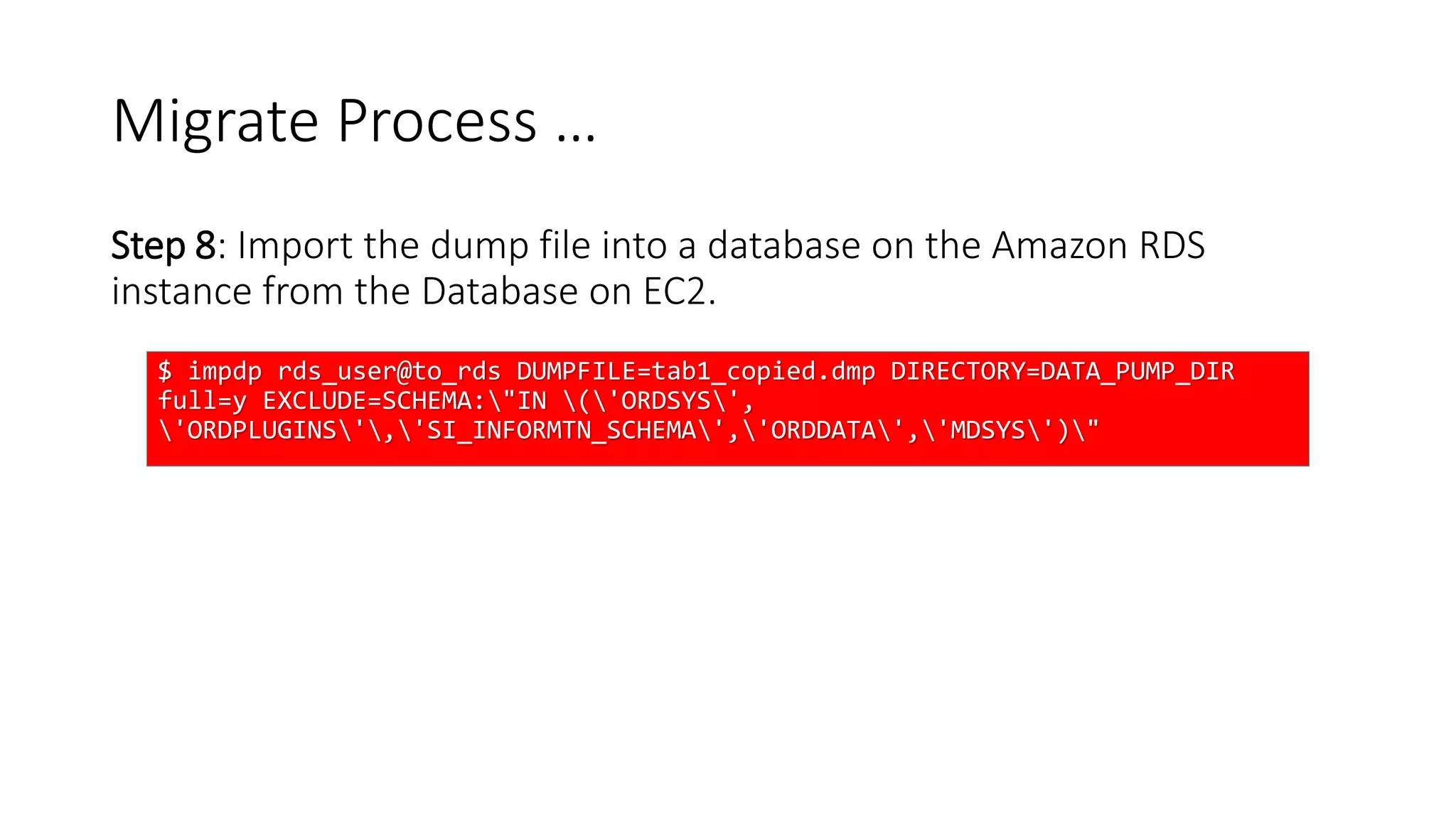 Migrate Oracle Database To Amazon Rds Ppt