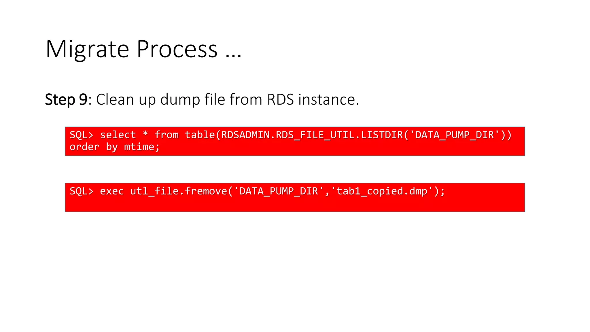 Migrate Oracle database to Amazon RDS | PPT