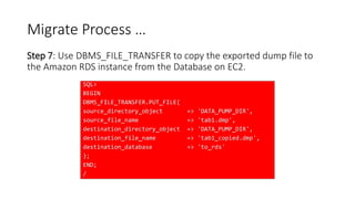 Migrate Oracle database to Amazon RDS | PPTX