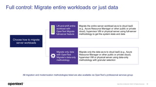 Simple cloud migration with OpenText Migrate | PPTX