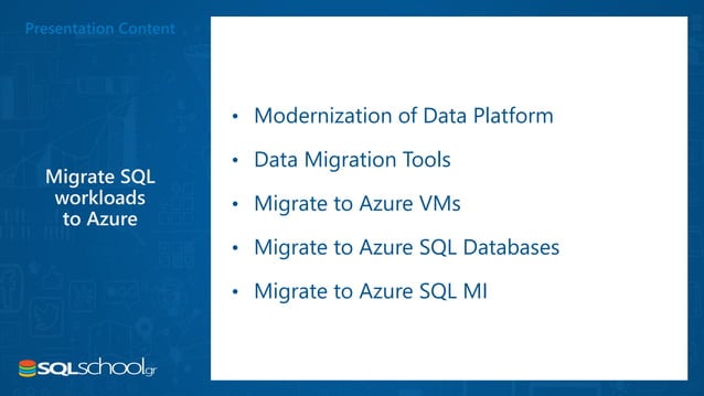 Migrate SQL Workloads to Azure | PPT