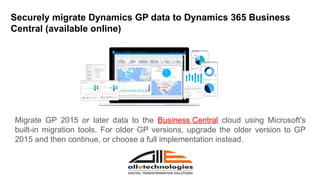Migrate Your GP Data to Dynamics 365 Business Central (Online) | PPTX
