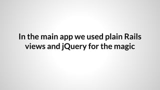 Migrating from monolithic rails | PPTX | Programming Languages | Computing
