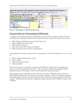 Migrating from CA AllFusionTM ERwin® Data Modeler to ER/Studio | PDF