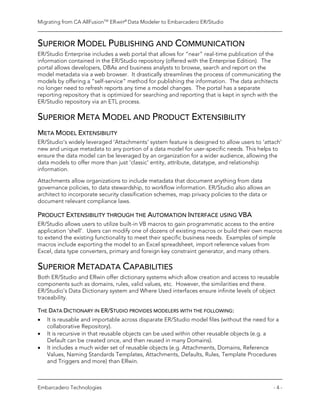 Migrating from CA AllFusionTM ERwin® Data Modeler to ER/Studio | PDF