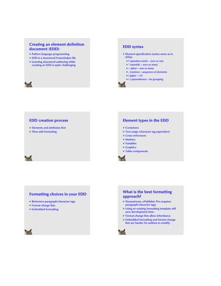 Migrating from Unstructured to Structured FrameMaker | PPT