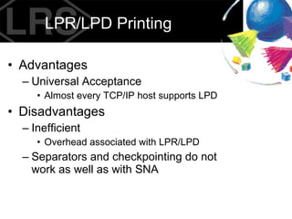Migrating Printing from SNA to TCP/IP | PPT