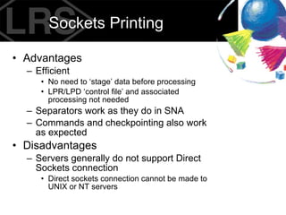 Migrating Printing from SNA to TCP/IP | PPT