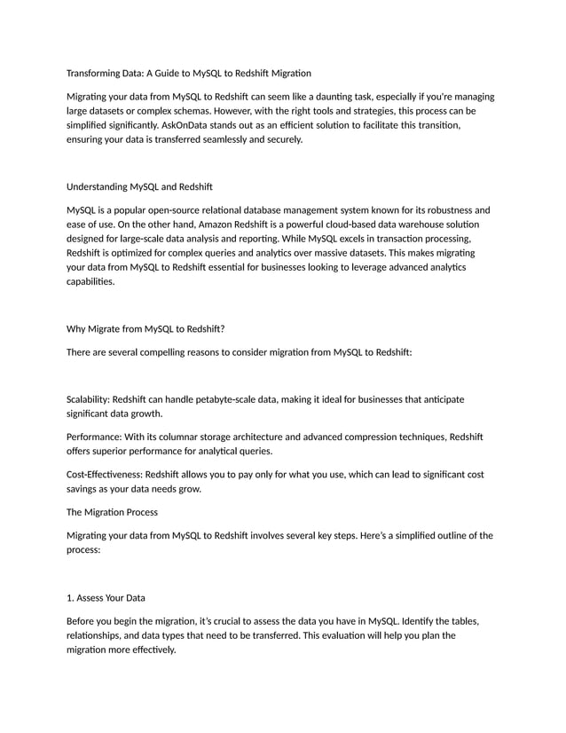 Migrating from MySQL to Redshift A Step-by-Step Handbook.pptx
