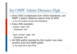 Migrating from OSPF to IS-IS by Philip Smith | PPT
