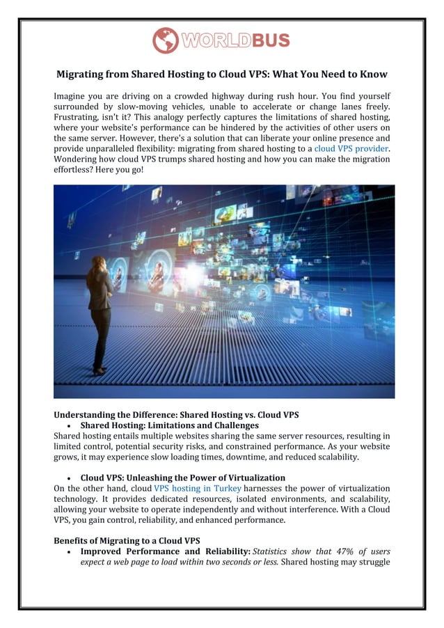 Migrating from Shared Hosting to Cloud VPS: What You Need to Know | PDF