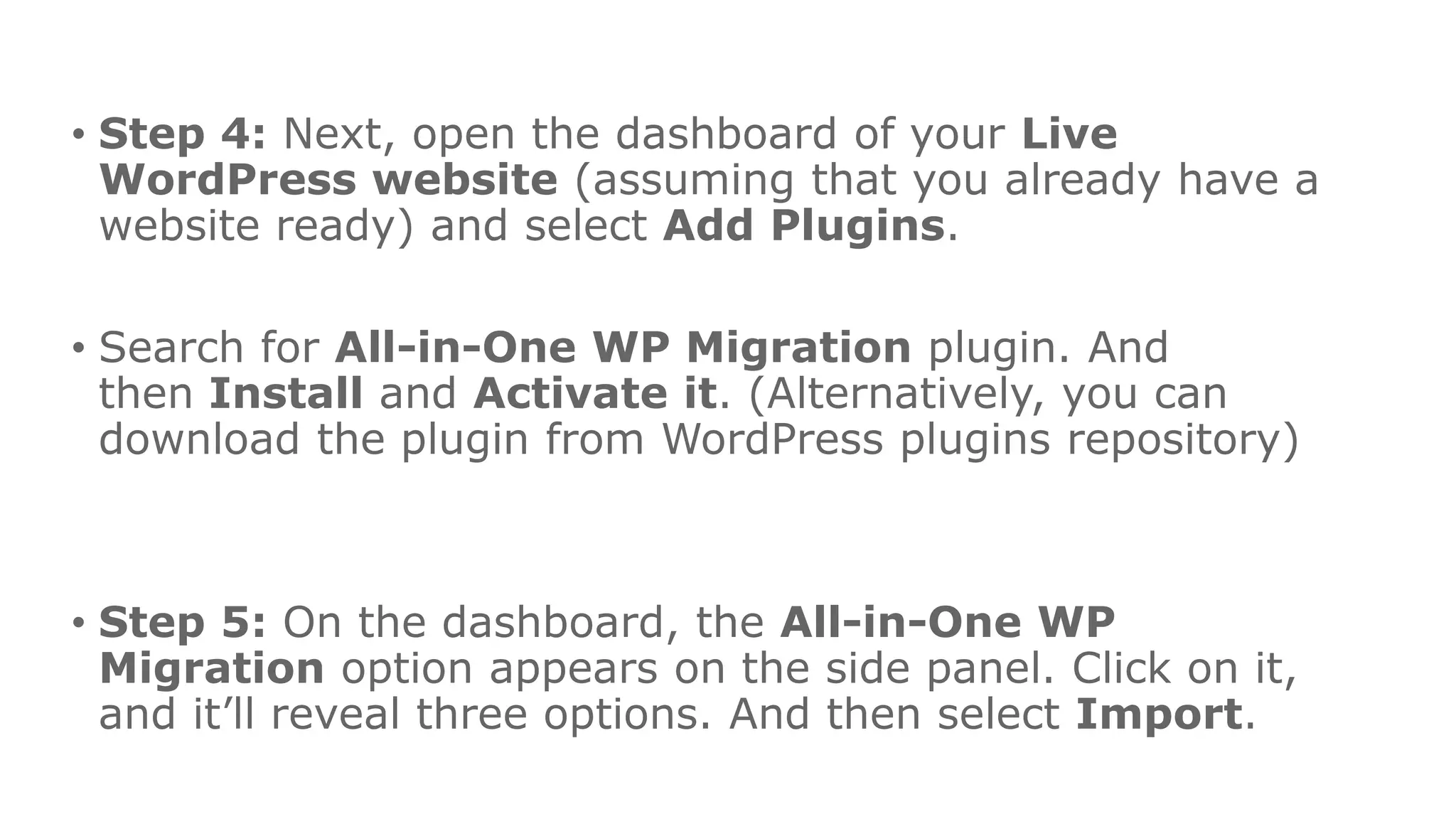 Migrating localhost to server | PPT