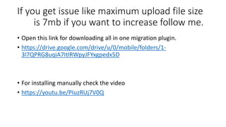 Migrating localhost to server | PPT