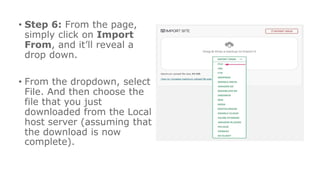 Migrating localhost to server | PPT
