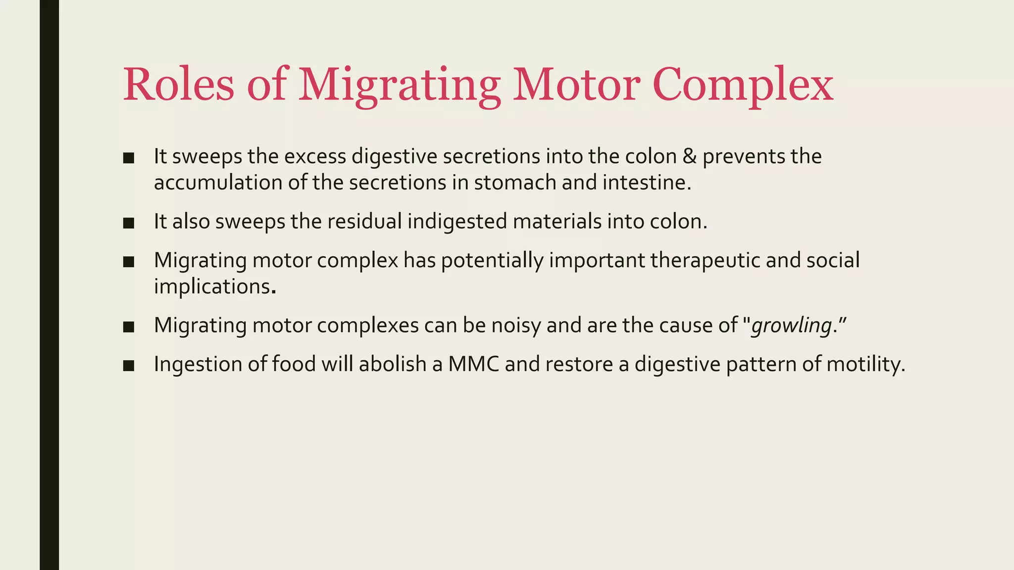 Migrating motor complex | PPTX